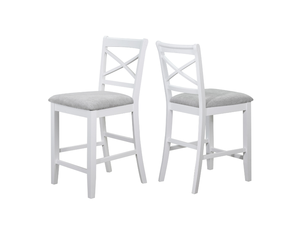 Summer Bar Stool - White Frame with Glamour Fabric Seat – The Wholesale ...